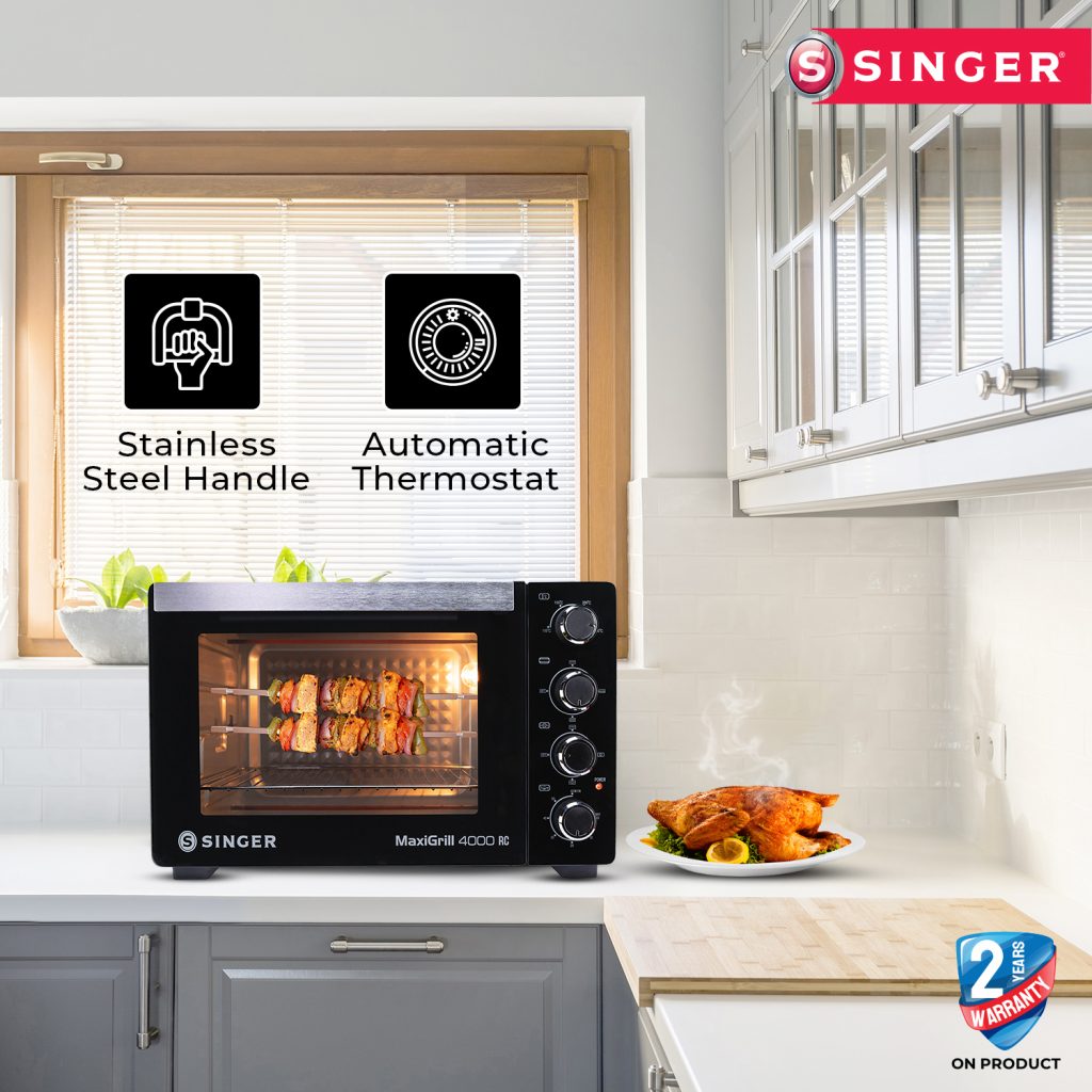 SINGER MaxiGrill Oven Toaster Griller ( OTG 4000 RC ) 1600 Watts 40 Ltr ...