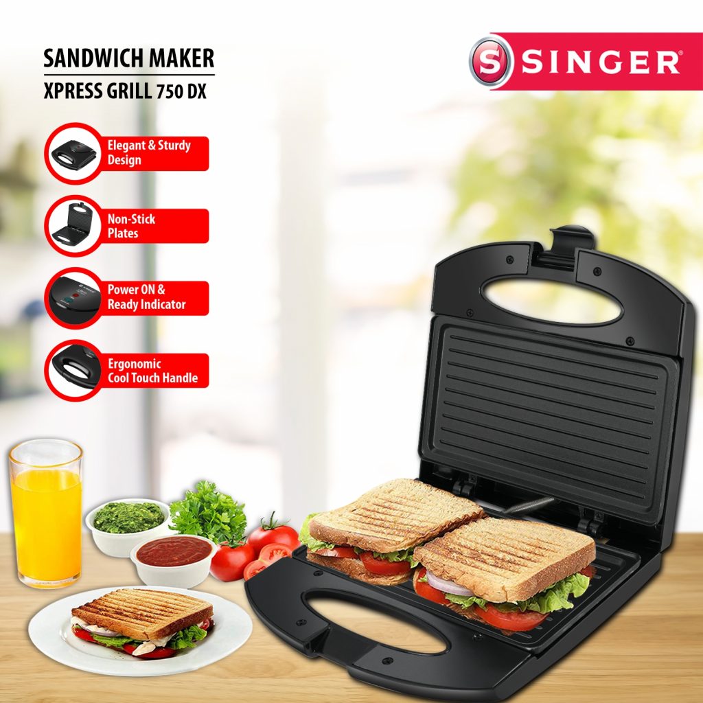 SINGER Sandwich Toaster-Xpress Grill 750 DX - Singer India
