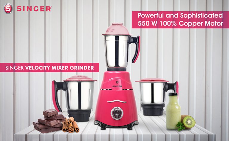 SINGER Velocity 550 Watt Mixer Grinder - Singer India