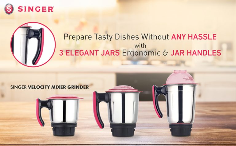 SINGER Velocity 550 Watt Mixer Grinder - Singer India