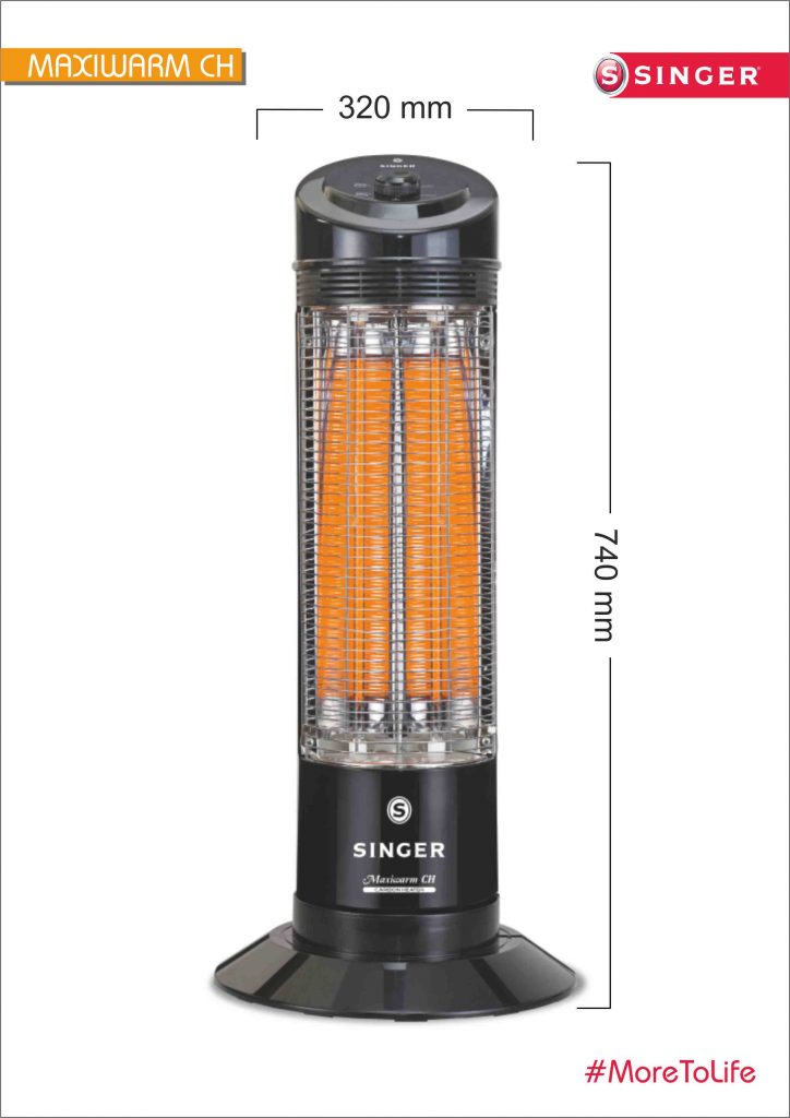 SINGER Maxiwarm Carbon Room Heater 1200 Watt - Singer India