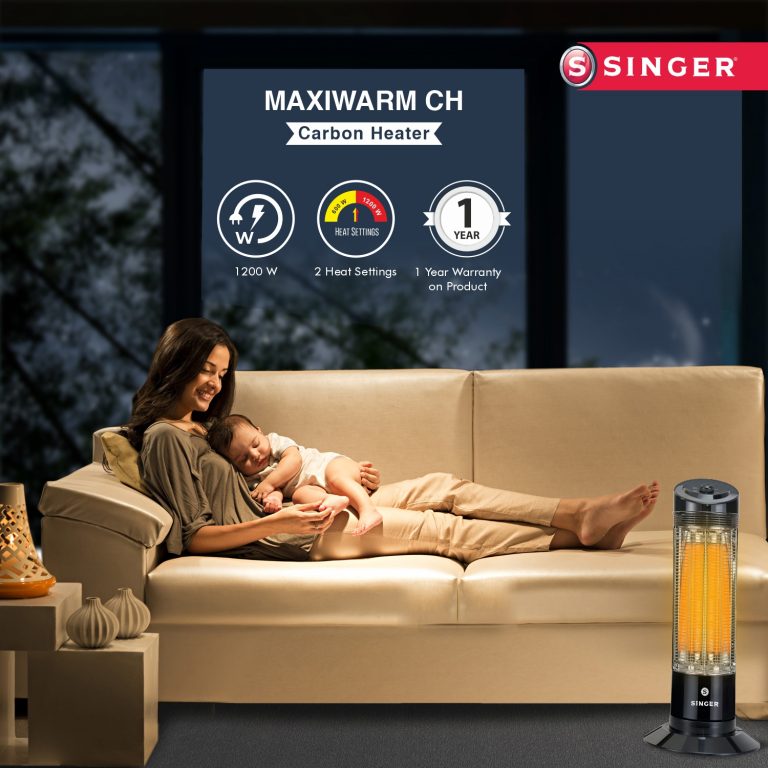 SINGER Maxiwarm Carbon Room Heater 1200 Watt - Singer India