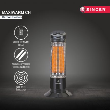 SINGER Maxiwarm Carbon Room Heater 1200 Watt - Singer India