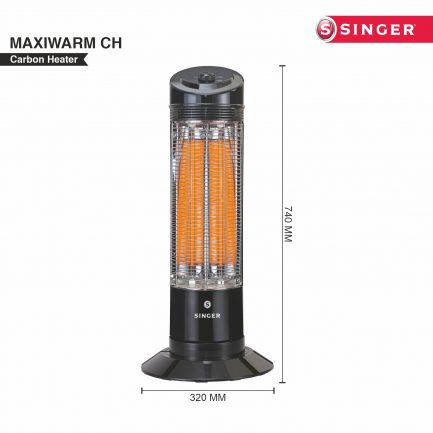 SINGER Maxiwarm Carbon Room Heater 1200 Watt - Singer India