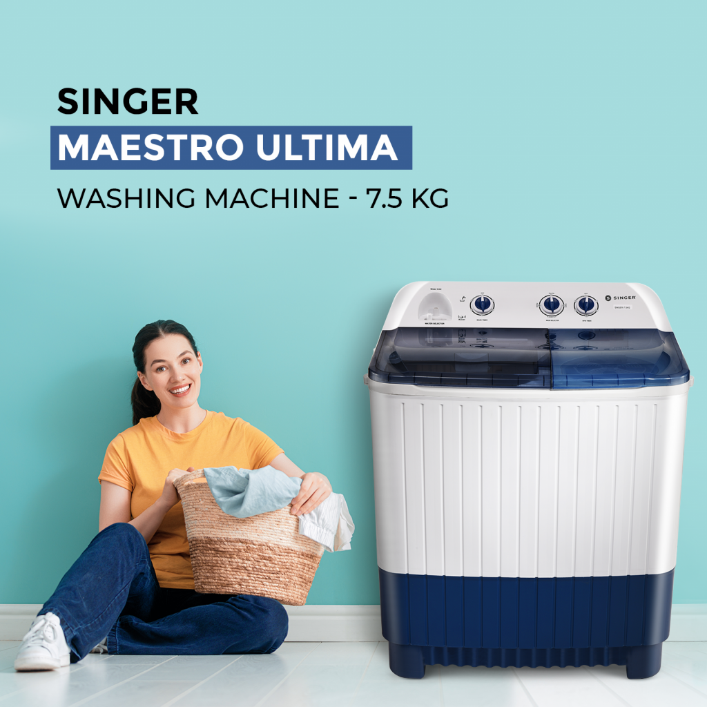 SINGER Maestro Ultima 7.5 KG Washing Machine Semi Automatic - Singer India