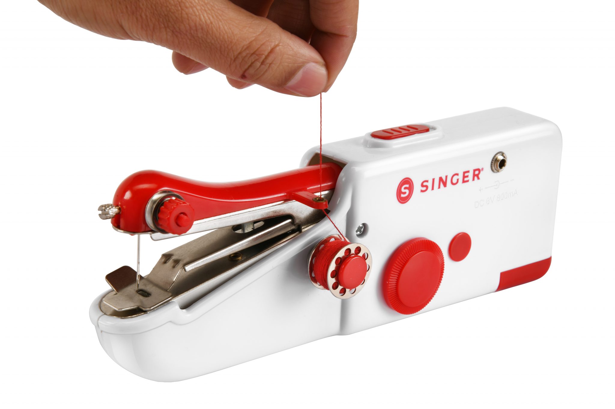 SINGER Handheld Stapler Sewing Machine -White, Red - ( Built-in ...