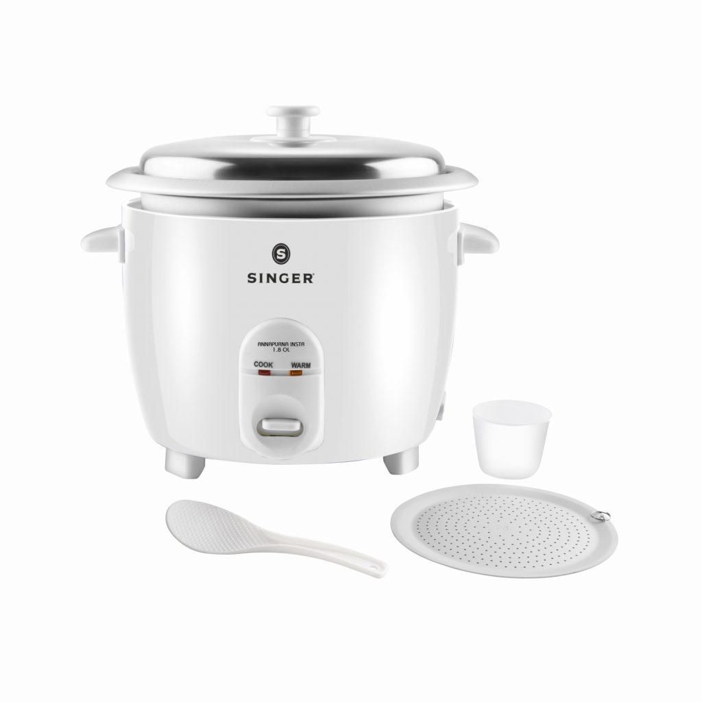SINGER Annapurna Insta 1.8 OL 700 Watts Electric Rice Cooker – White ...