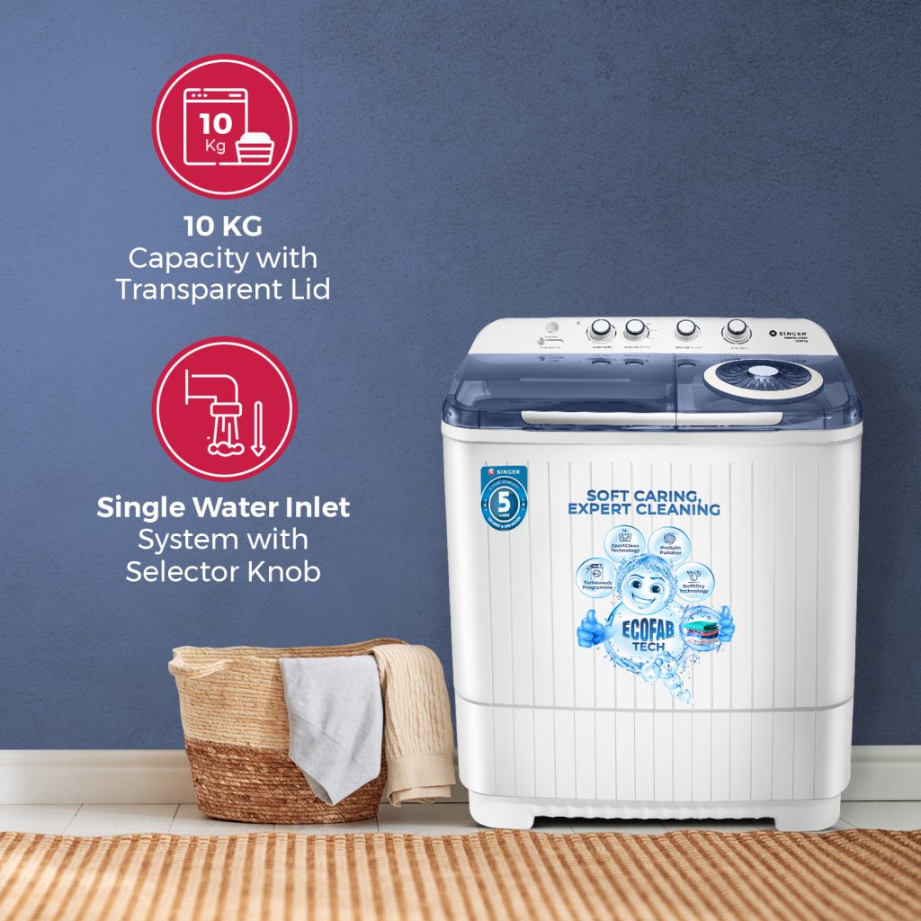 SINGER Maestro Ultima 10KG Washing Machine 5 Star BEE Rating. - Singer ...